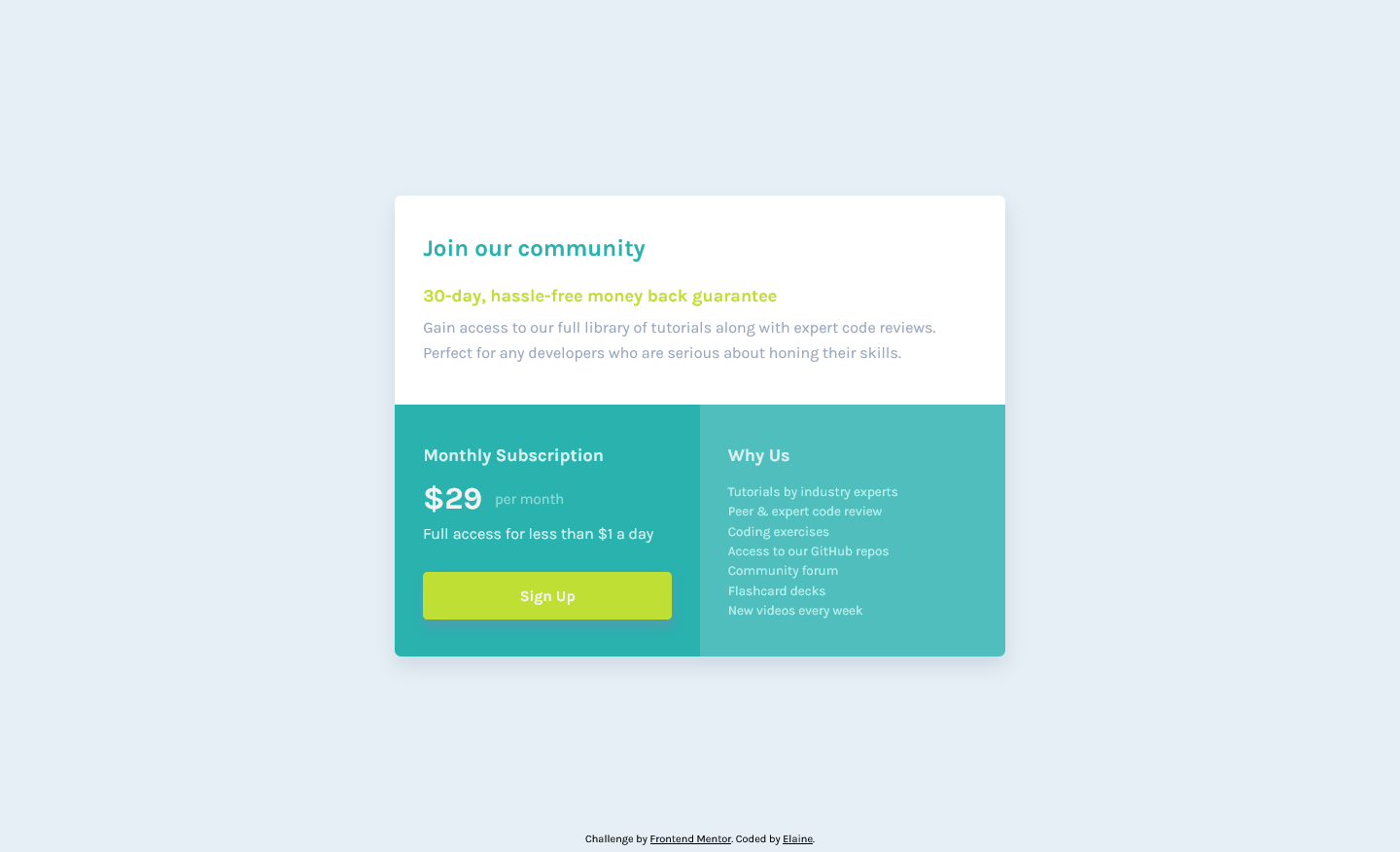Frontend Mentor Challenges